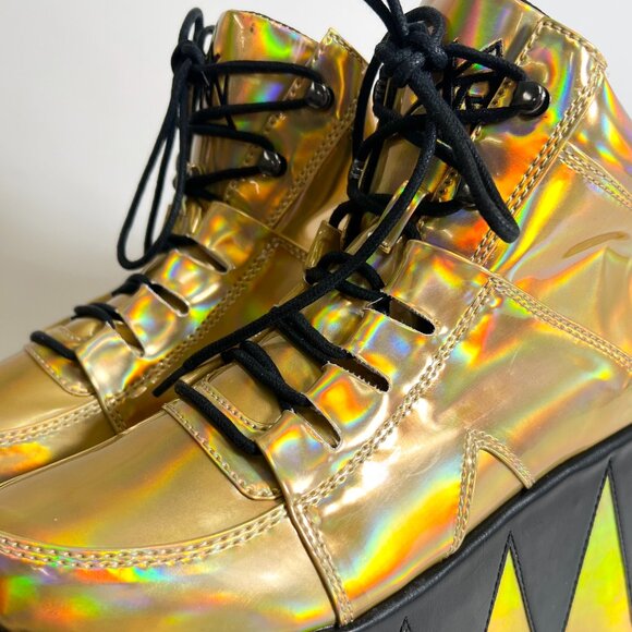 YRU | Shoes | Nib Yru Qozmopolitian Gold Platform Sneakers | Poshmark